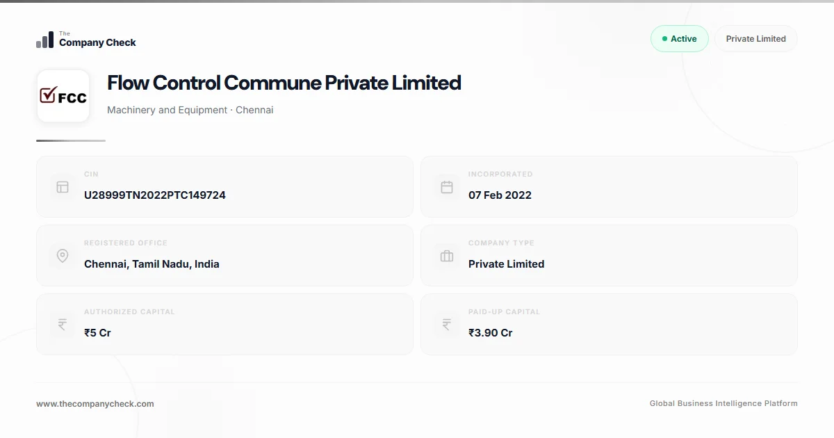 Flow Control Commune Private Limited - 2026 Insights